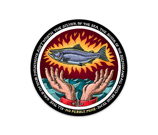 NO PEBBLE MINE STICKER - Troll Art